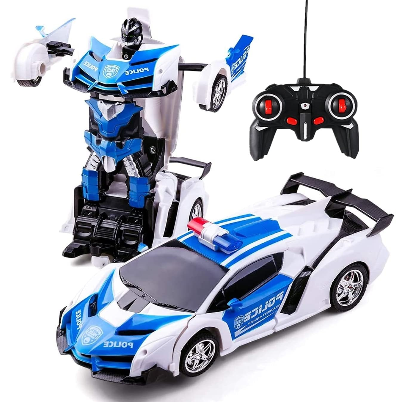 1:12 Transforming Remote Control Police Car – Toy Farm Pty Ltd