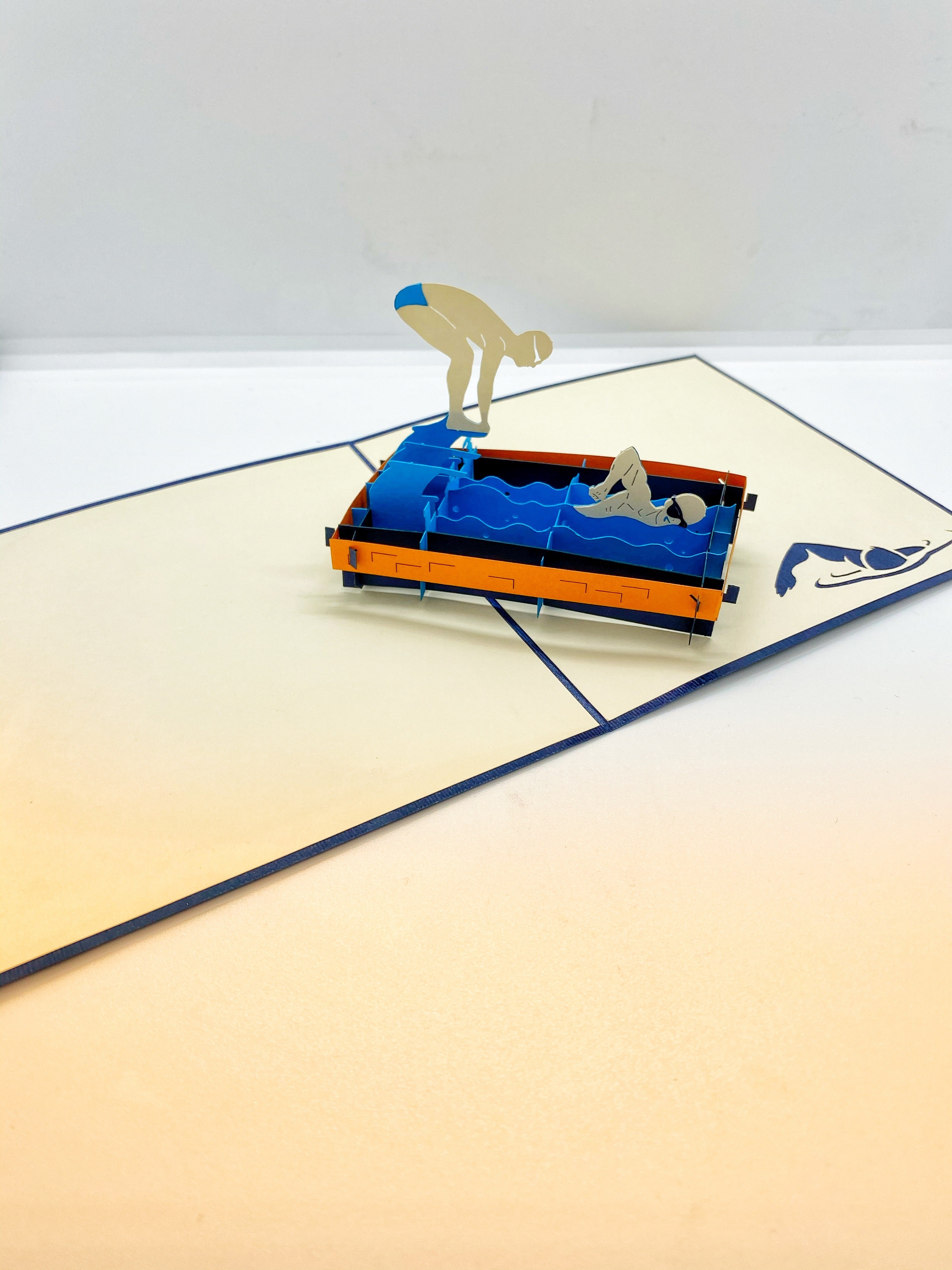 Pop-up Card _ Swimming – Toy Farm Pty Ltd