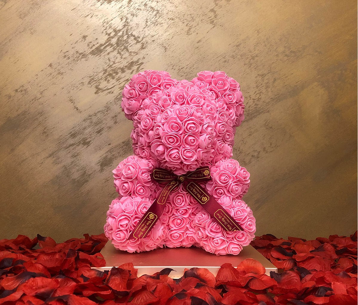 Gorgeous Pink Rose Teddy Bear with LED Light and Gift Box - 40cm – Toy ...